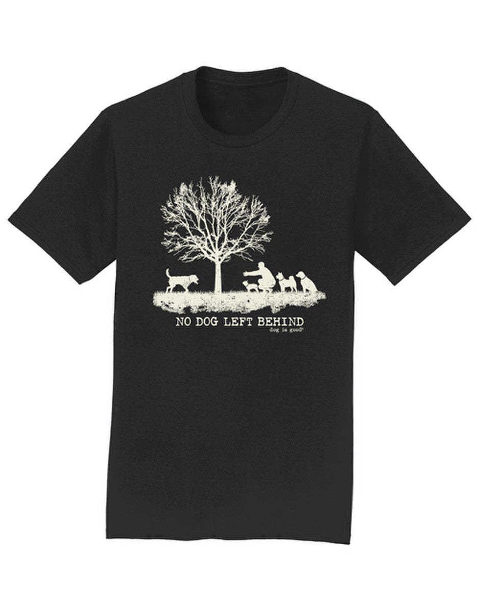 Tee-Shirt Unisex, Black, No Dog Left Behind| Thunderpaws Inc